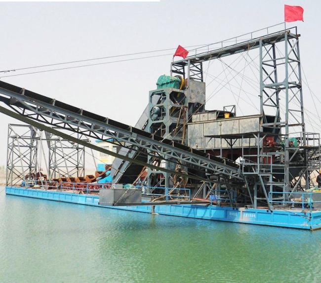 Hydraulic Control Chain Bucket Gold Dredger Used in River