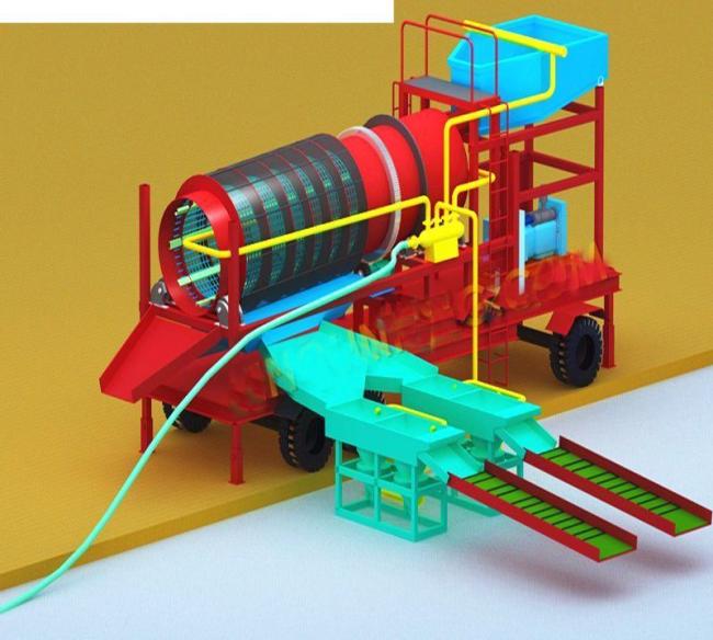 Land Mining Gold and Diamond Machinery with Jigger