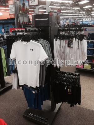 Sportswear Free Standing Clothing Store Fixtures / Display Racks For Retail Stores