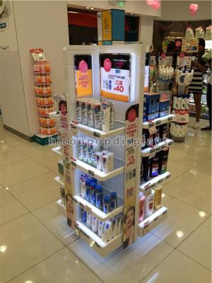 China Van de Tribuneinstore van de schoonheidsmiddelenvertoning van de de Verlichtingsmake-up Promotie de Vertoningstribunes Te koop