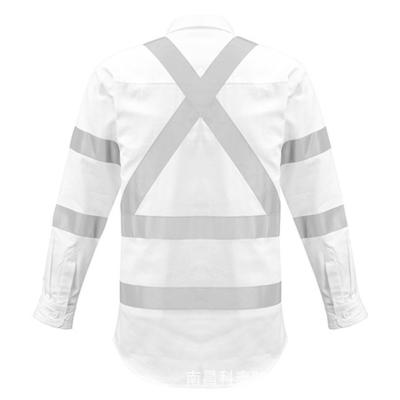 Cina Logo personalizzato Camicie di sicurezza a manica lunga Hi Vis Vest Hi Vis Con strisce riflettente in vendita
