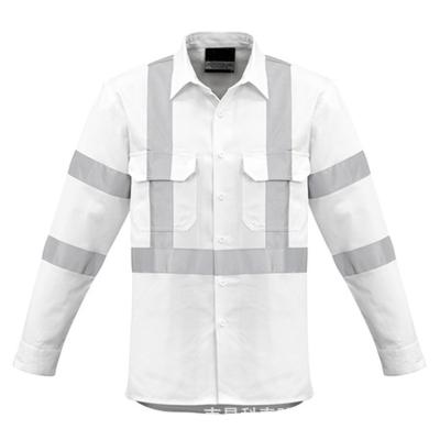 Cina Logo personalizzato Camicie di sicurezza a manica lunga Hi Vis Vest Hi Vis Con strisce riflettente in vendita