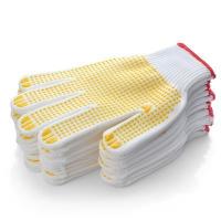 China 2mm Thick Safety Work Gloves Cotton Polyester Construction Work Gloves for sale