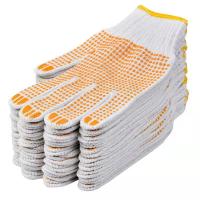 China 2mm Thick Safety Work Gloves Cotton Polyester Construction Work Gloves for sale