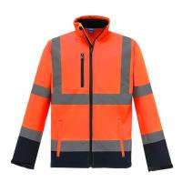 China Waterproof Reflective Safety Jackets Mesh Lining With Stand Up Collar for sale