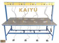 China KAIYU Pneumatic Glue Dispensing Table - 8 Working Position Silicone Label Machine 200W 220V for sale