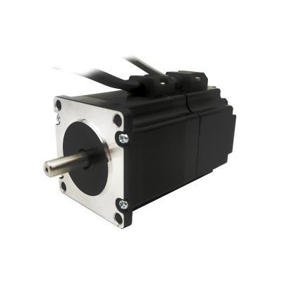 China NEMA23 size 57mm Stepper motors with permanent magnet brake motor torque 1.3N.m(186oz-in) shaft diameter 6.35/8.0mm 3A à venda