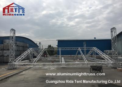 China High Safety Aluminum Light Truss , Stage Lighting Scaffolding 650g Color Fabric Roof Cover for sale