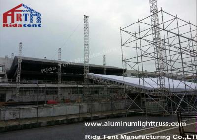 China Spigot Square Aluminum Light Truss, Ground Support Truss System RIDATENT for sale