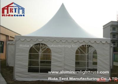 China 6x6m White Color Pagoda Party Tent , Trade Show Enclosed Canopy Tent Waterproof for sale