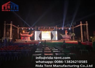 China Strong Portable Lighting Truss , 6082-T6 Aluminum Spigot Truss System for sale