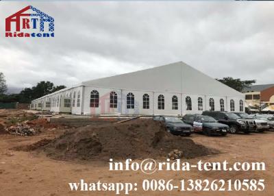 China 200 Person Stretch Wedding Marquee Tent / Aluminum Alloy White Marquee Tent for sale
