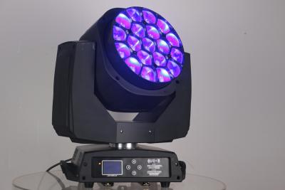 China good quality RGBW 19*15w BEAM WASH zoom bee eye led moving head light  honeycomb design for club for sale