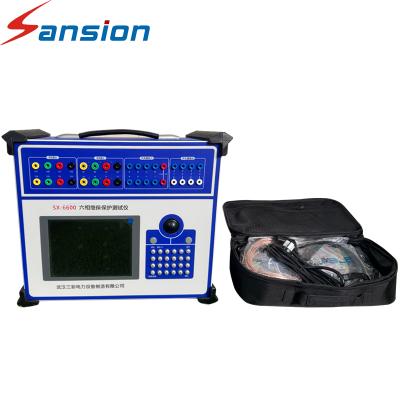 China Automatic 6 Phase Relay Protection Tester Stainless Steel Primary Injection Tester for sale