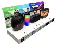 China Sturdy LED POP Speaker Display Stands PVC Material Multiscene for sale