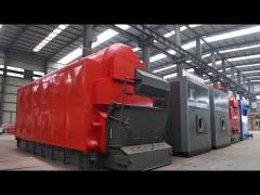 82% Thermal Efficiency Biomass Coal Fired Steam Boiler Double Cylinder