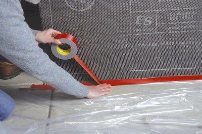 China Red Stucco Tape long terms uv proofed with synthetic high-tack adhesive for sale