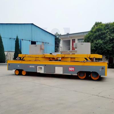 China Zware spoorloze overdrachtskar 50 ton elektrische overdrachtskar Te koop