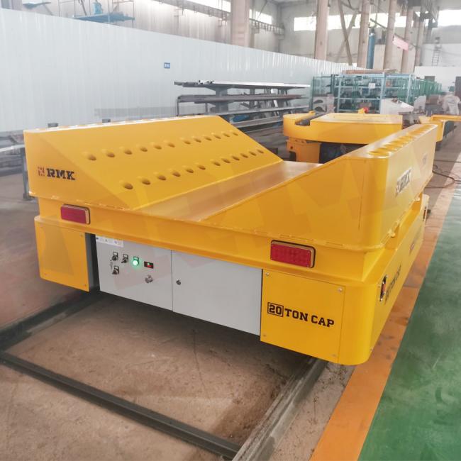battery rail transfer cart for steel pipe handling