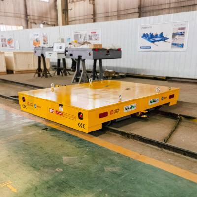 China 50 Ton Rail Electric Traction Trolley  Automatic Traction Hook Industrial Trailers Te koop