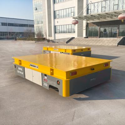 Cina 25T Accumulator Powered Polyurethane Wheels Trackless Transfer Cart in vendita