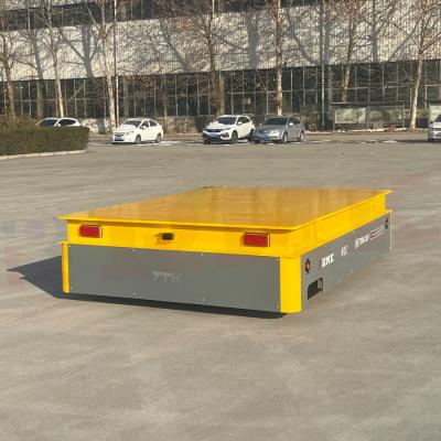Cina 25T Accumulator Powered Polyurethane Wheels Trackless Transfer Cart in vendita