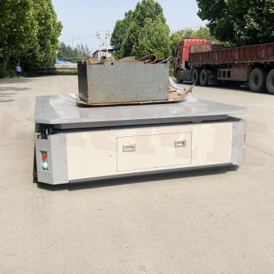 China 5 Tons AGV Omnidirectional Trackless Transport Cart With Steering Wheels for sale