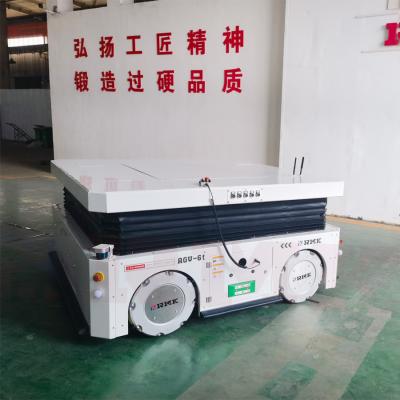 中国 Hybrid Navigation AGV Automated Handling Cart Omnidirectional Mobile Transfer Cart 販売のため