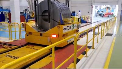 Cina Due carrelli a rotaia elettrica industriali a binari per movimenti poli-direzionali in vendita