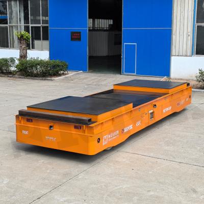 Cina 40 Tons Four Wheel Steer Omnidriectional Wheel Transfer Cart For Material Handing in vendita