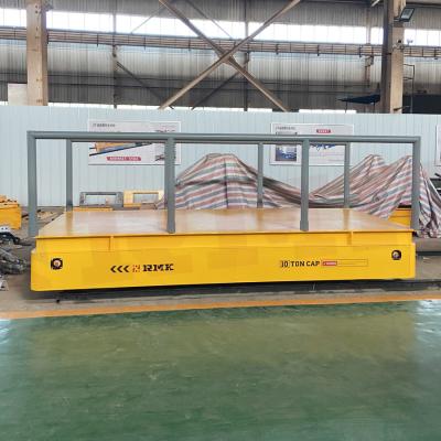 China Heavy Load 10 Tons Steel Plate Remote Control Electric Transfer Cart Te koop