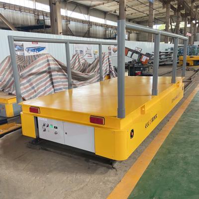 China Heavy Load 10 Tons Steel Plate Remote Control Electric Transfer Cart Te koop