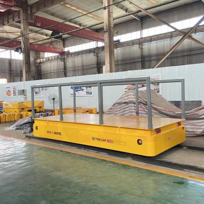 China Heavy Load 10 Tons Steel Plate Remote Control Electric Transfer Cart Te koop