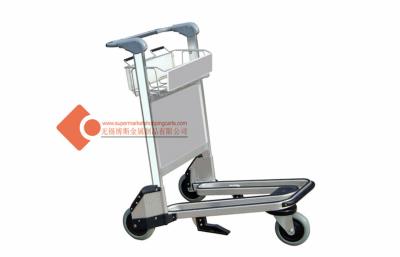 Cina Carretto di alluminio bianco 200KG - 300KG dei bagagli della ruota del carrello 4 del bagaglio dell'aeroporto in vendita