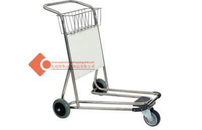 Cina Carrello alla moda del bagaglio dell'aeroporto, carretto degli aerei dell'acciaio inossidabile con il freno di mano in vendita
