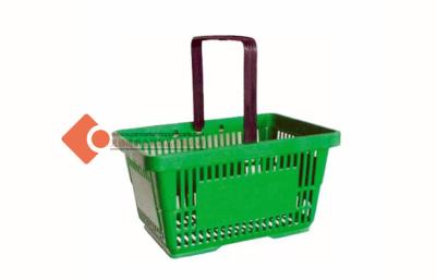 China Draagbare Praktische Supermarkt het Winkelen Mand Groen met Enig Handvat Te koop