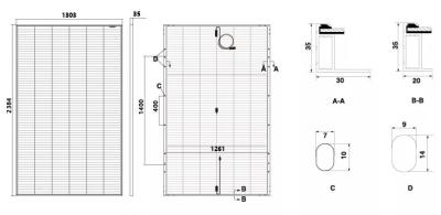 China HJT PV 700W zonnepaneel IP68 monokristallijne zonnecel 210 mm Te koop