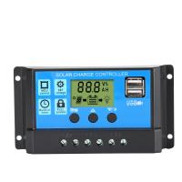 China 10A 10amp Pwm Solar Charge Controller 12v/24v  For  Solar Panel System Components for sale