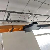 China 450mm Aluminum Cable Trunking Perforated Cable Tray Powder Coated for sale