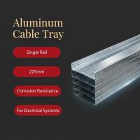 Quality Single Rail 225mm Aluminum Cabe Tray For Electrical Systems for sale
