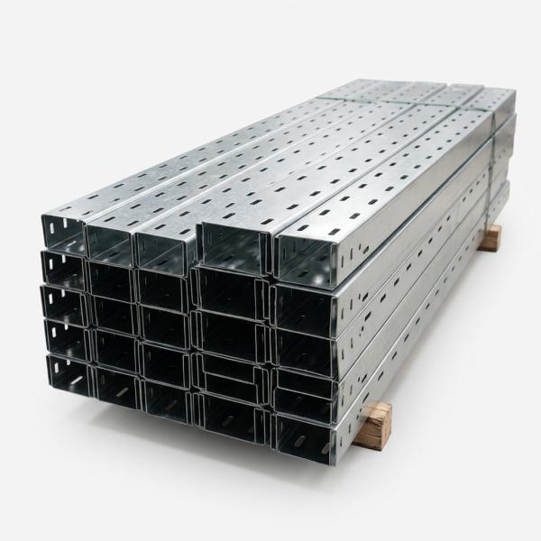 Quality Galvanized Finish Cable Tray 100x50 Perforated Design Lightweight for sale