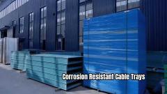 Custom FRP Cable Tray Corrosion Resistant GRP Cable Ladder Fiberglass Cable Management System for Te