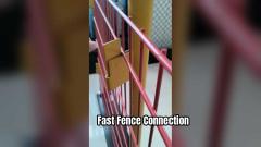 Edge protection fence panel and post connection