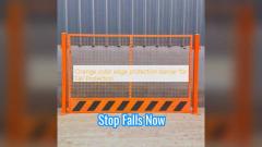 Orange Fall Protection Edge Barrier