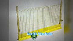 yellow edge protection barrier for fall prot