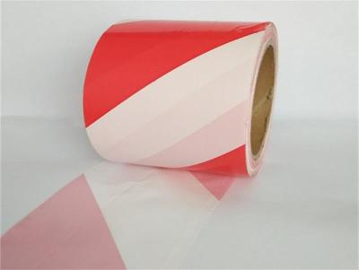 China Color red / white underground detectable pe warning tape with no adhesive for sale