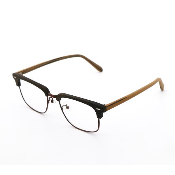 Quality Unisex Full-rim Wood Grain Acetate Optical Glasses Frame MR H004B for sale