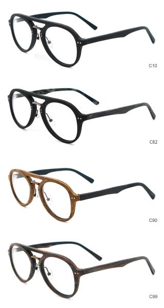 Quality Retro And Art Wood Copy Acetate Optical Glasses Frame MR 093 for sale