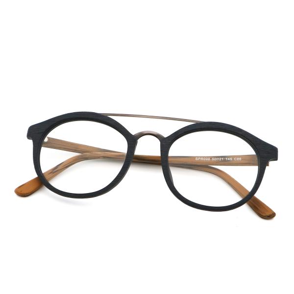 Quality Elliptic Frame Stylish Wood Copy  Acetate Glasses Frame MR 098.2 for sale