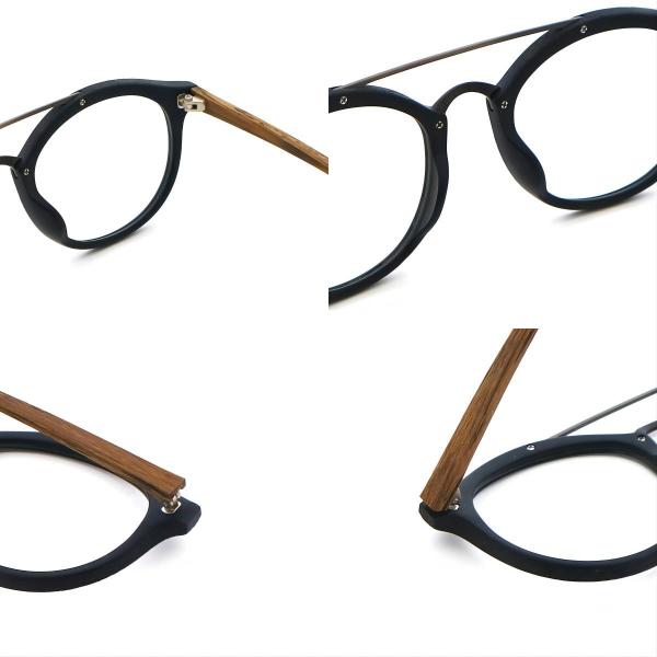 Quality Elliptic Frame Stylish Wood Copy Acetate Glasses Frame MR 098.2 for sale